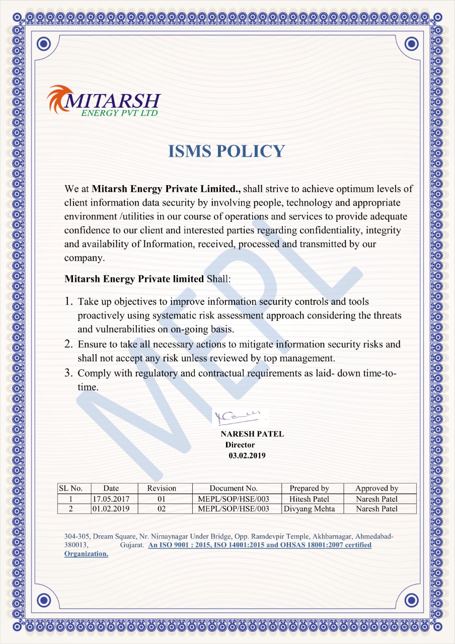 Policy - Mitarsh Energy